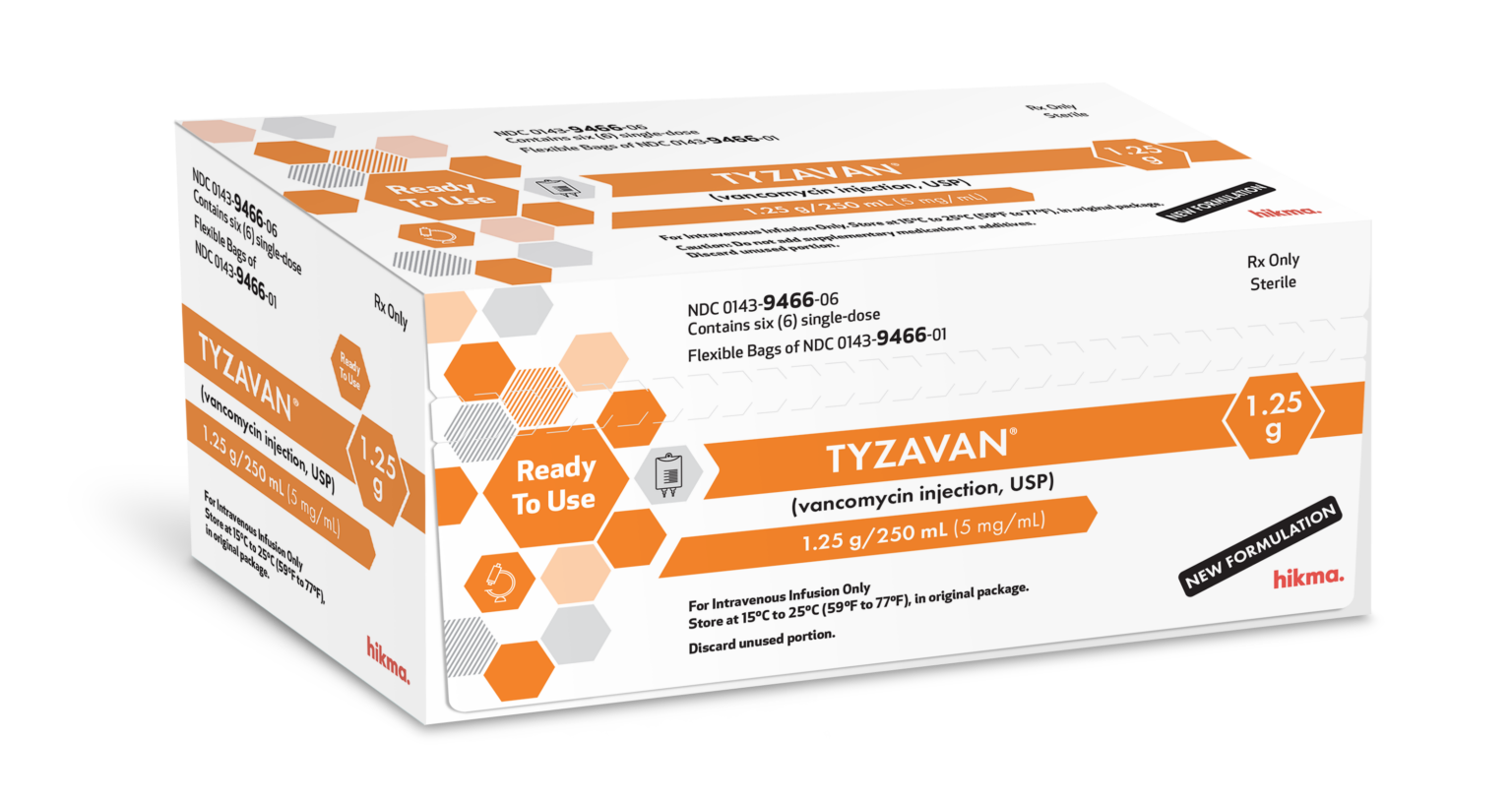 Dosages and storage - Tyzavan vancomycin premix