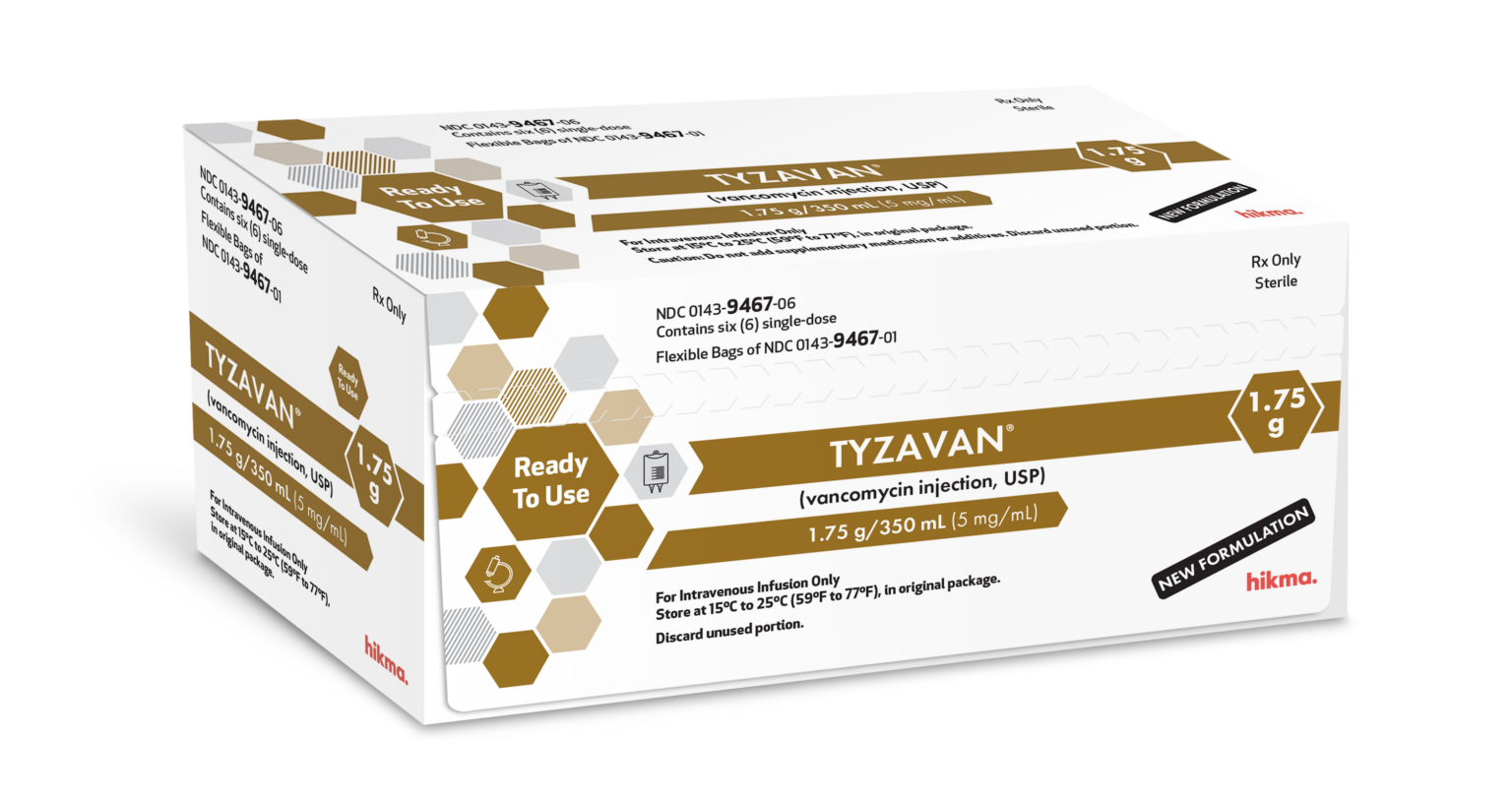 Dosages and storage - Tyzavan vancomycin premix