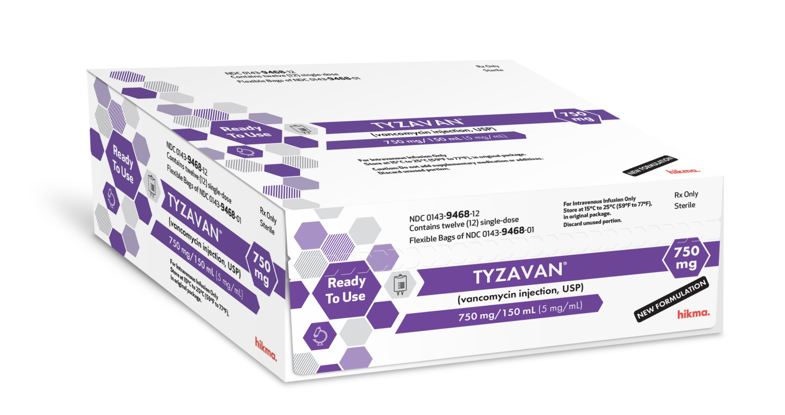 Dosages and storage - Tyzavan vancomycin premix